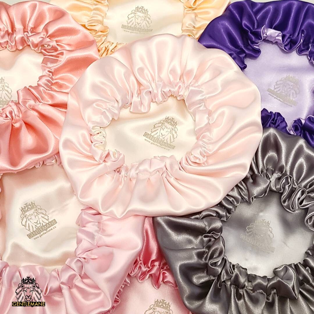 Adult Size Reversible Satin Bonnet With Elastic or Drawstring - Etsy