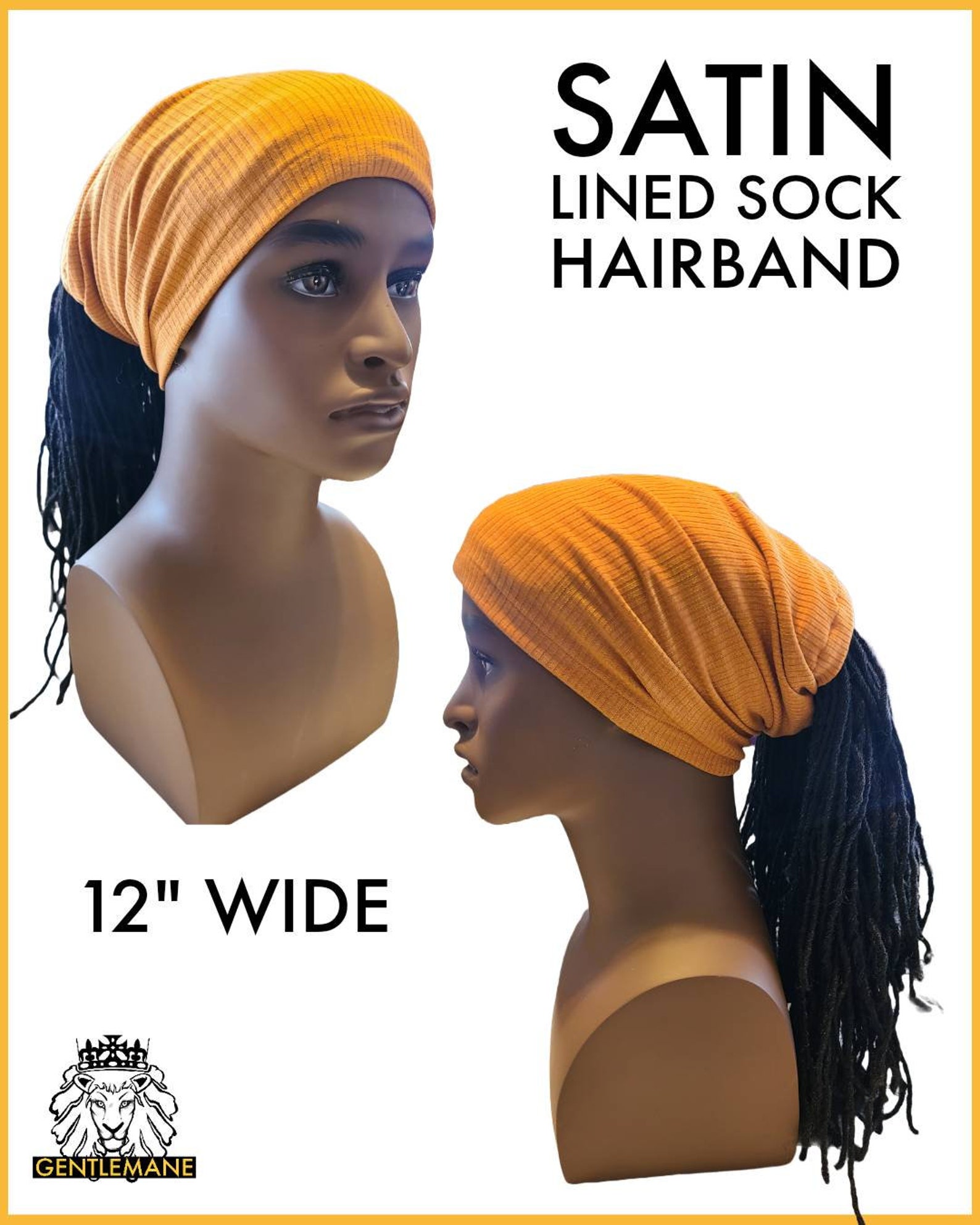 Satin Lined Dread Sock Loc Sock Dread Socks Wide Hairband - Etsy