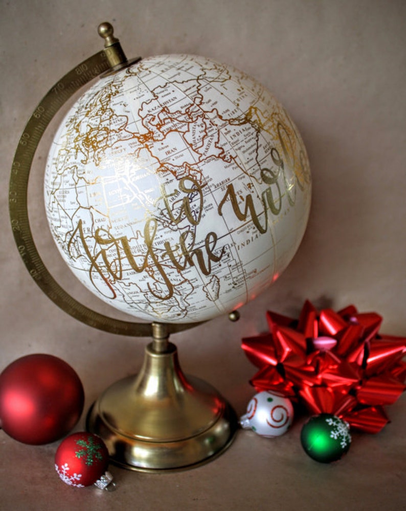Customize Me Custom globe calligraphy globe hand lettered | Etsy