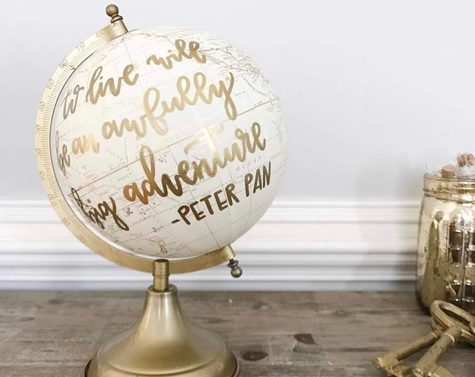 Customize Me! Custom Globe, Calligraphy Globe, Hand Lettered Globe ...