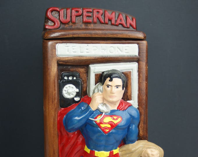 Rare 1978 DC Comics Superman Phone Booth Cookie Jar by California ...