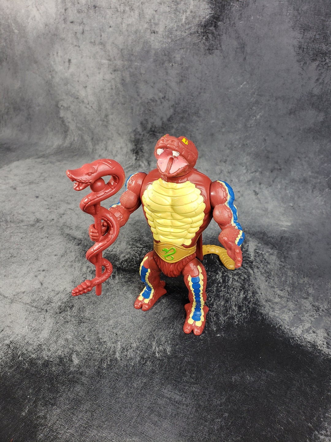 1980's MOTU Rattlor Action Figure With Staff - Etsy