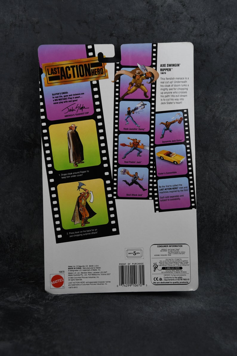 Last Action Hero Axe Swingin' Ripper Stunt Figure NIB 1993 - Etsy