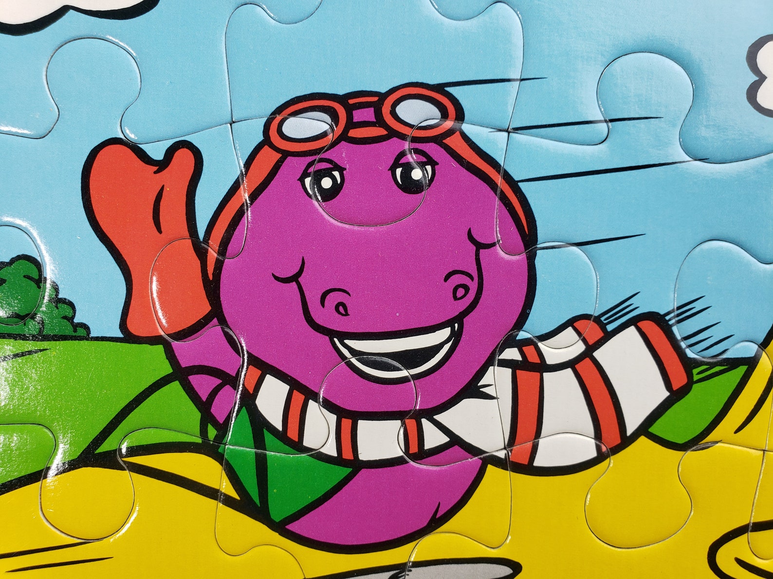 1993 Large Barney Frame Tray Puzzle Ages 3 to 5 HTF - Etsy