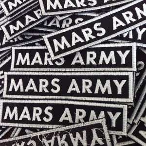 MARS ARMY PATCH 10x2 Cm - Etsy
