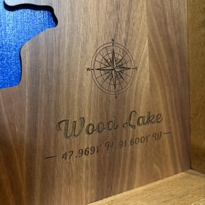 Wood Lake, Minnesota, Boundary Waters Canoe Area Relief Map Custom ...