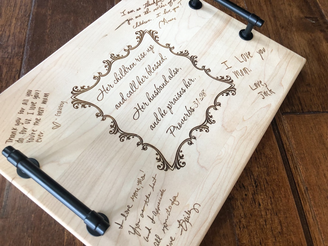Proverbs 31 Scripture & Handwritten Messages Engraved Wooden ...