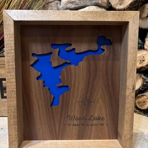 Wood Lake, Minnesota, Boundary Waters Canoe Area Relief Map Custom ...