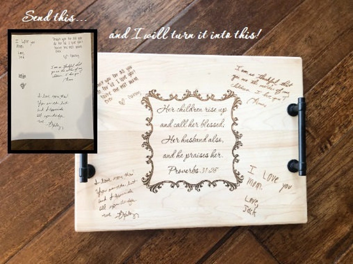 Proverbs 31 Scripture & Handwritten Messages Engraved Wooden ...