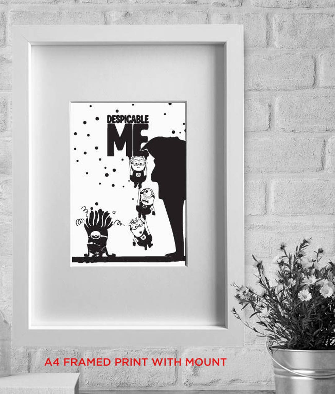 Print DESPICABLE ME Minions Minimalist Film Poster A3 / A4 Print or A4 ...