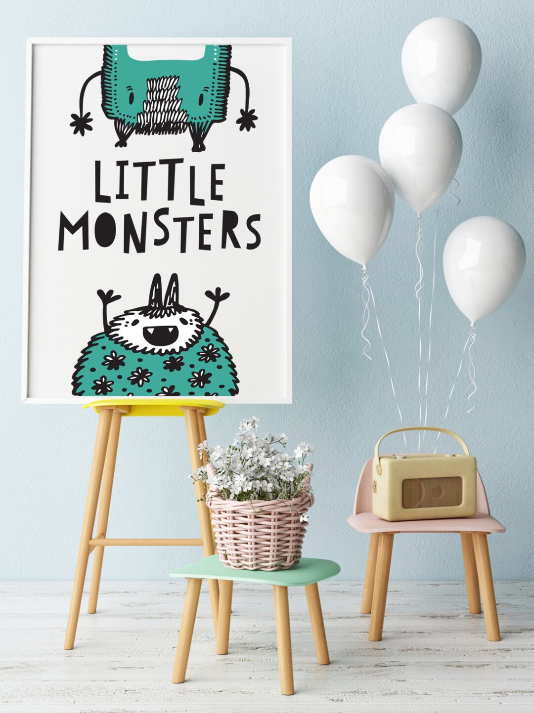LITTLE MONSTER Nursery Wall Art - Etsy
