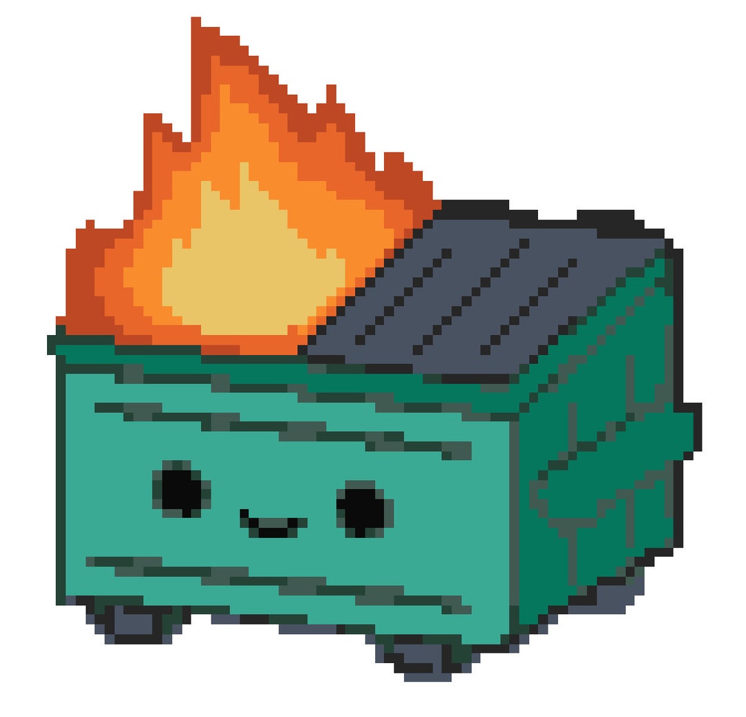 Dumpster Fire Cross Stitch Pattern - Etsy