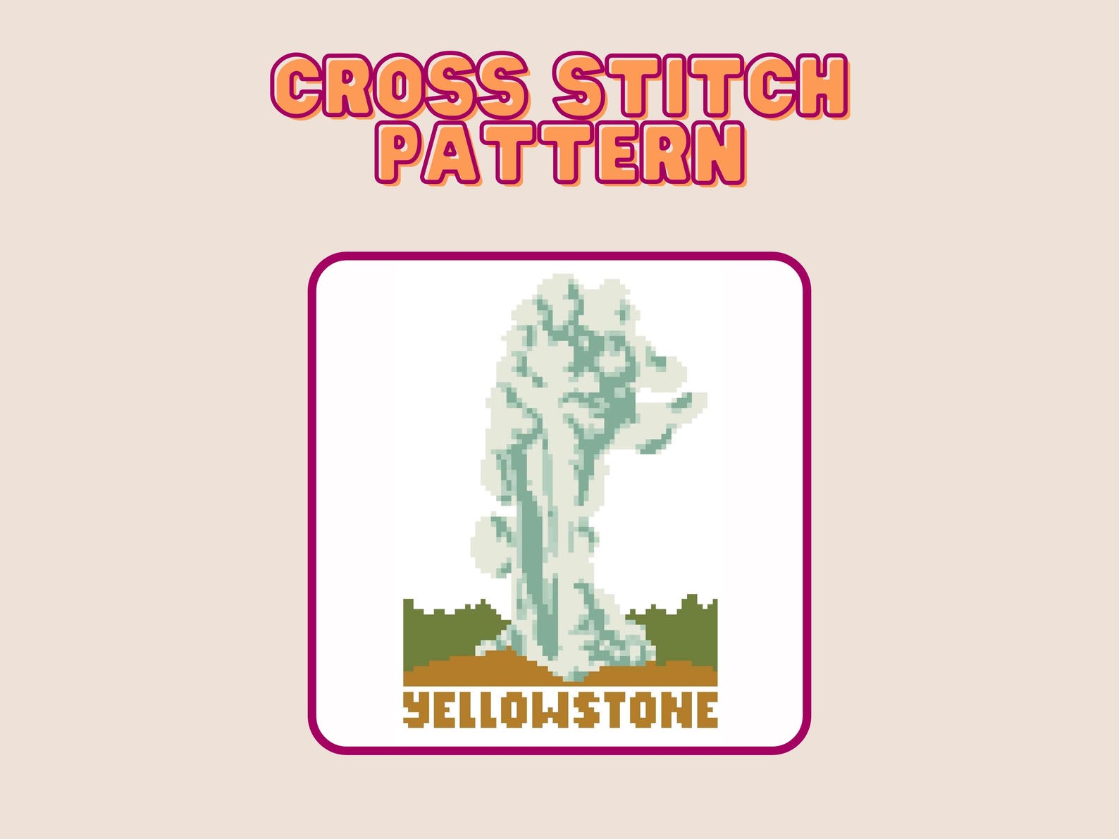 Yellowstone Cross Stitch Pattern - Etsy