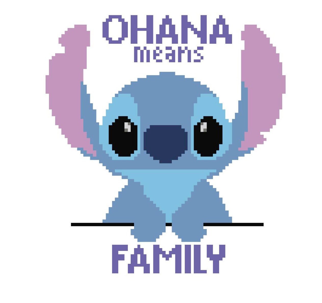 Stitch Ohana Means Family Cross Stitch Pattern - Etsy