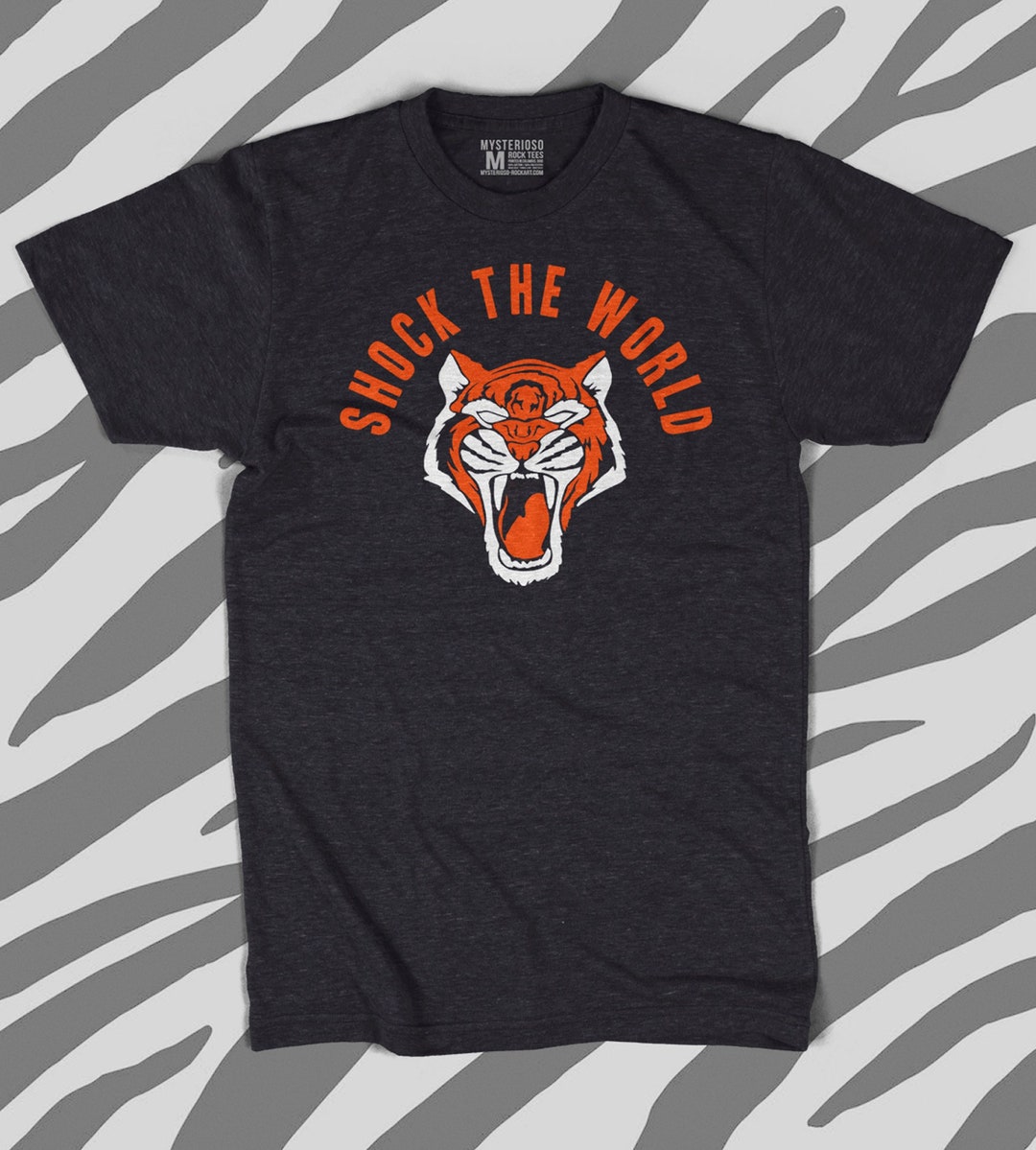 Shock the World Heather Black Tshirt | Vintage Style | Cincinnati ...