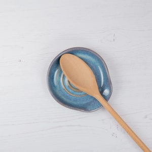 Spoon Rest Blue Stoneware Pottery Handmade Ceramic Kitchen - Etsy
