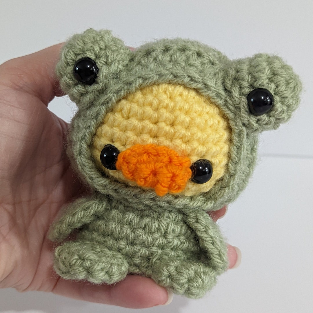 Duck in a Frog Suit Adorable Small Plush Duck Plushy With Frog Inspired ...
