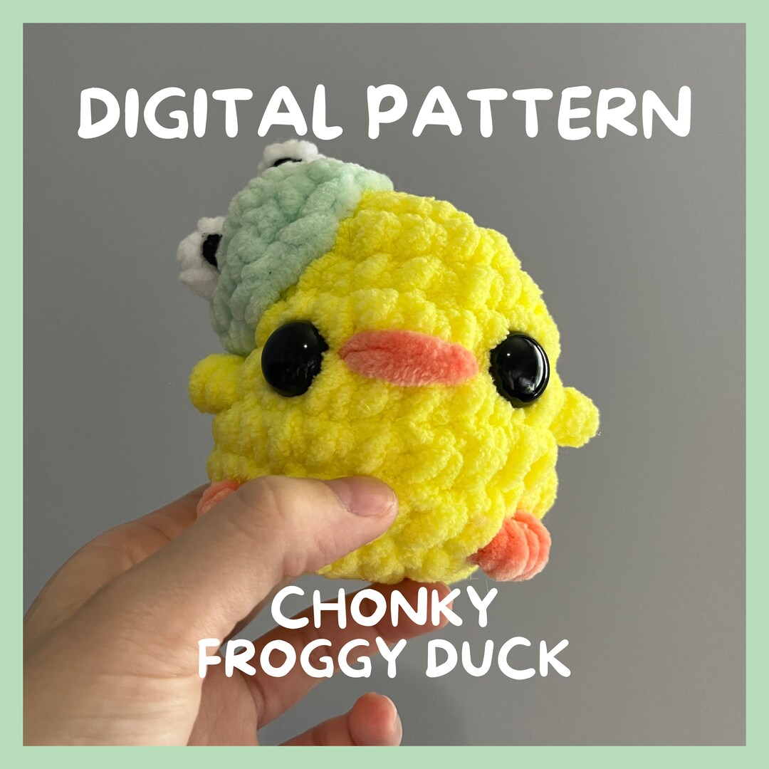 DIGITAL PATTERN: Amigurumi Chonky Froggy Duck Plushy Tadpole Keychain ...