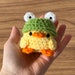 DIGITAL PATTERN of Amigurumi Duck With a Frog Hat Small Plush Duck Frog Keychain Pattern Pdf ...