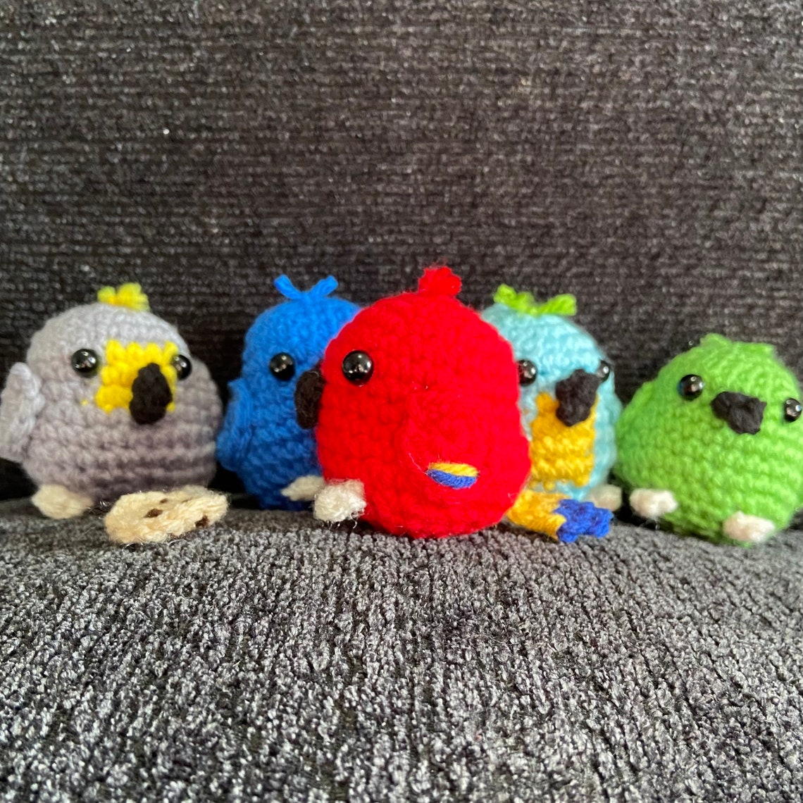 Minecraft Parrot Inspired Plush Homemade Crochet Plushie - Etsy