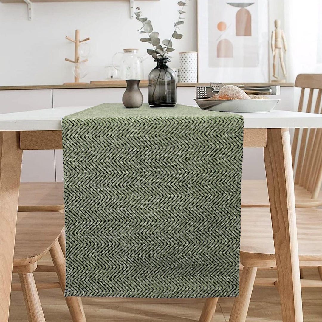 Chevron Table Runner / Placemats (set of 4) Soft Chenille Cloth ...