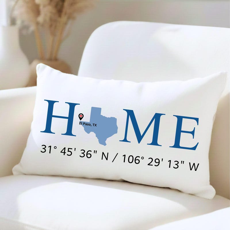 Latitude Longitude Pillow - Etsy