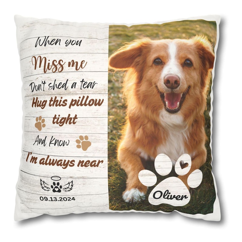 Pet Memorial Pillow - Etsy