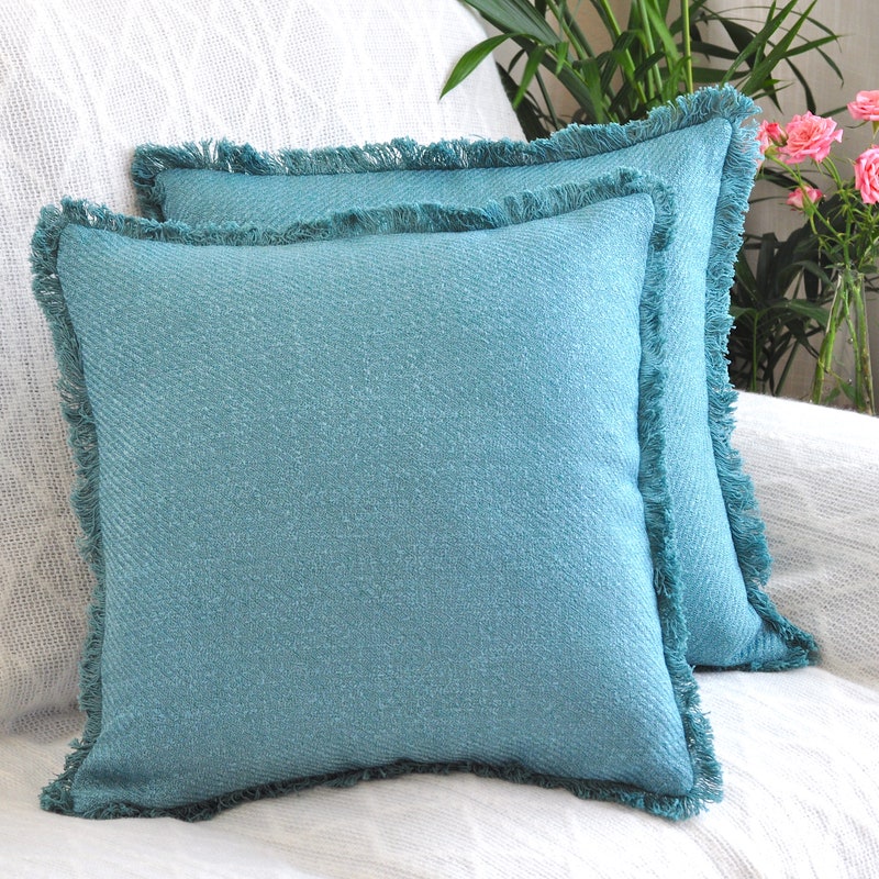 Teal Pillow Cover - Etsy