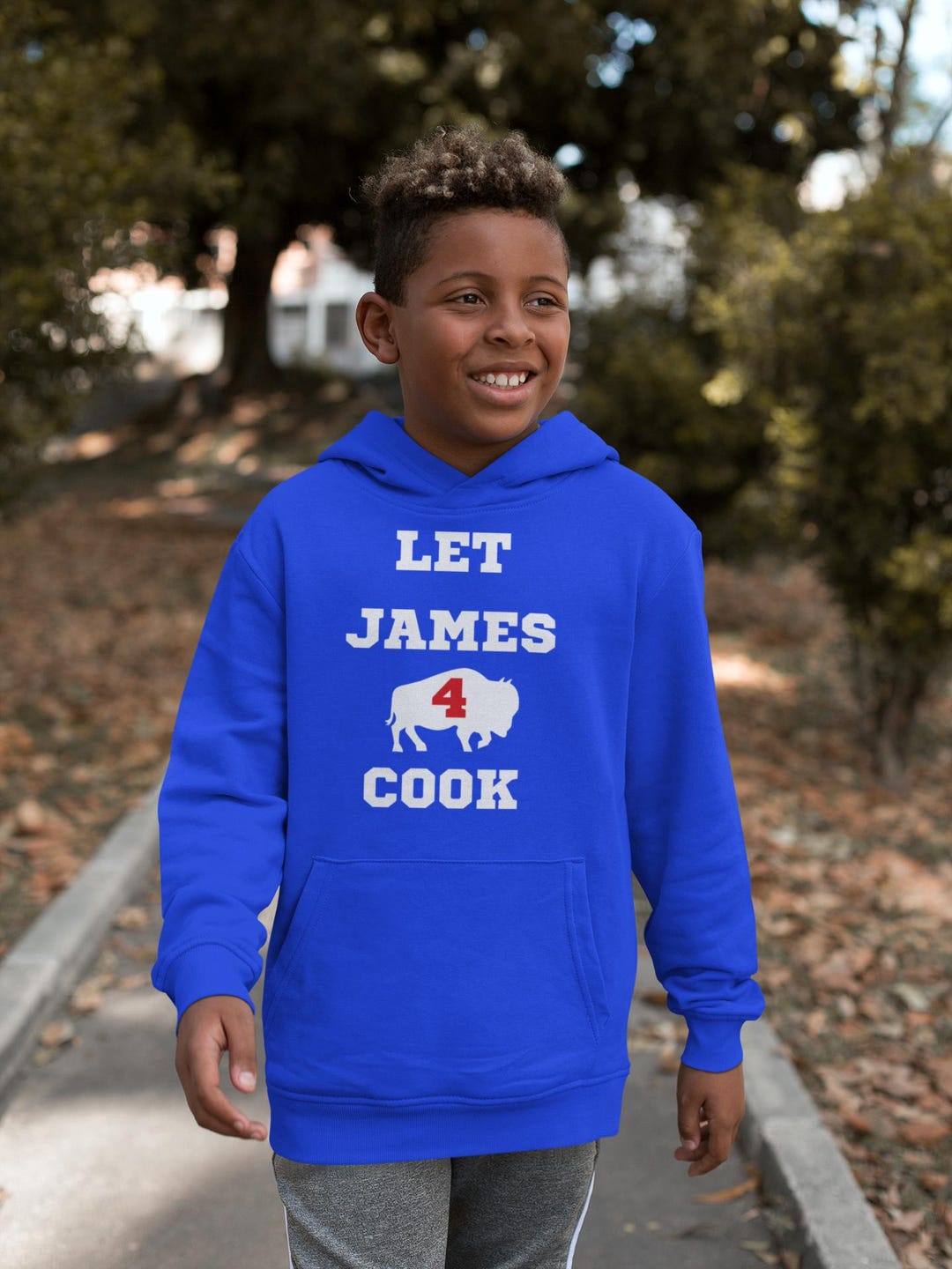 James Cook Buffalo Football Kids Hoodie - Youth Sports Sweatshirt ...