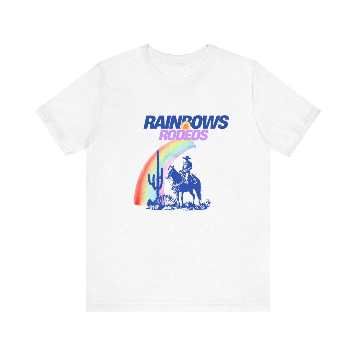Rainbows & Rodeos Gay Cowboy T-shirt, LGBTQ Unisex Tee, Western Pride ...
