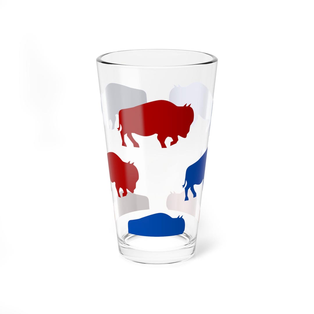 Beer Mixing Glass, Buffalo Bills Football 16oz Mug, Custom Sports Fan ...