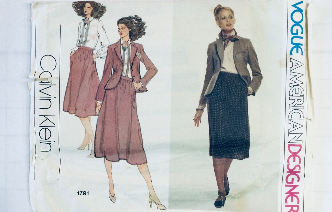 Vogue 1791 Vintage 1970s Calvin Klein Sewing Pattern Misses' Jacket ...