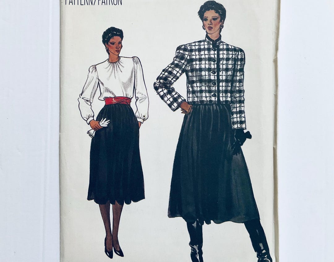 Vogue 8525 Vintage 1983 Sewing Pattern Misses' Jacket Skirt and Blouse ...