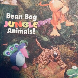 Butterick 5663 Vintage 1998 Sewing Pattern for Soft Bean Bag Jungle ...