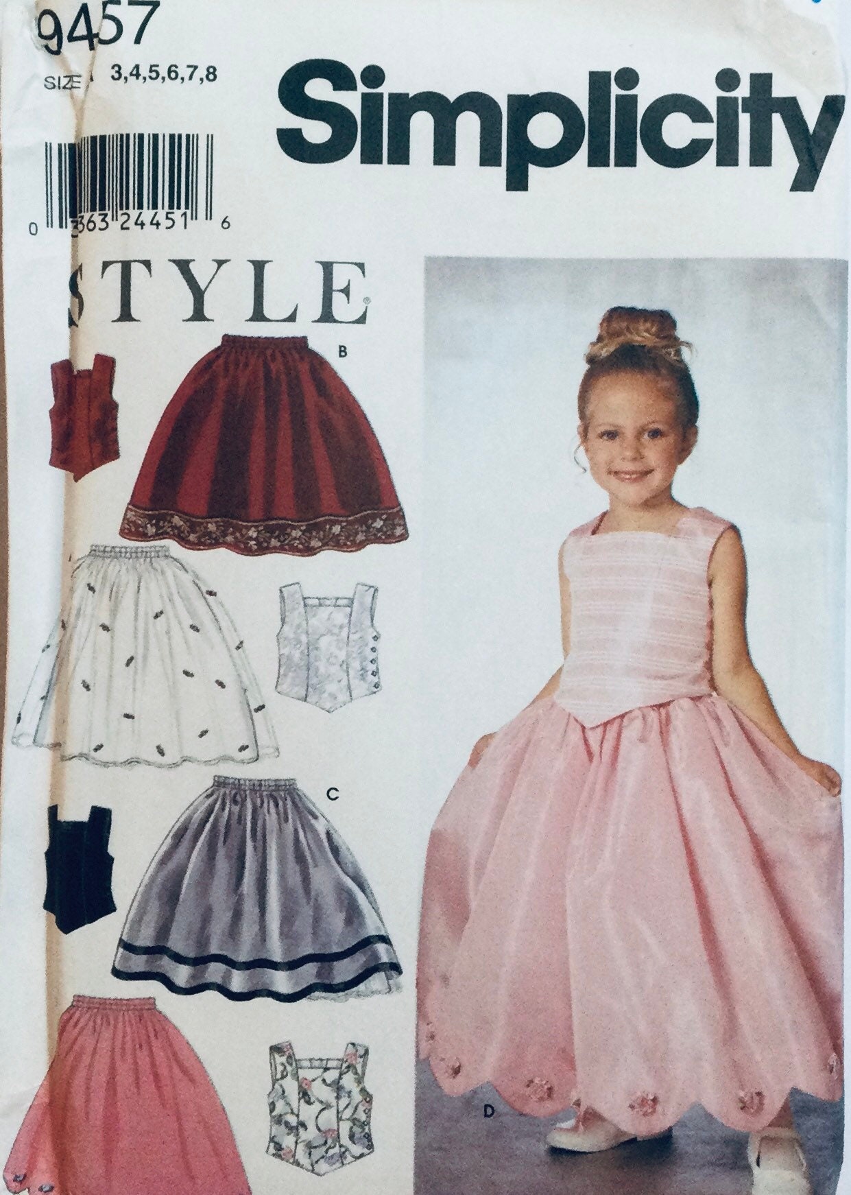 Simplicity 9457 Sewing Pattern for Child's Special Occasion Top and ...