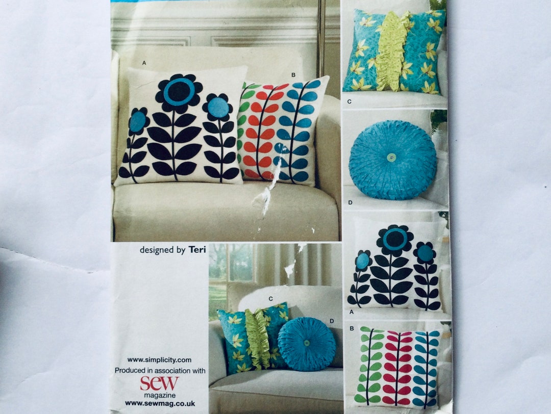 Simplicity 2160 Sewing Pattern for Pillows/cushions Round and Square ...