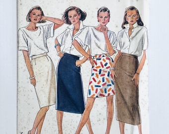 New Look 6437 Easy Sewing Pattern for Misses' Skirts and Tie Belt Sizes ...