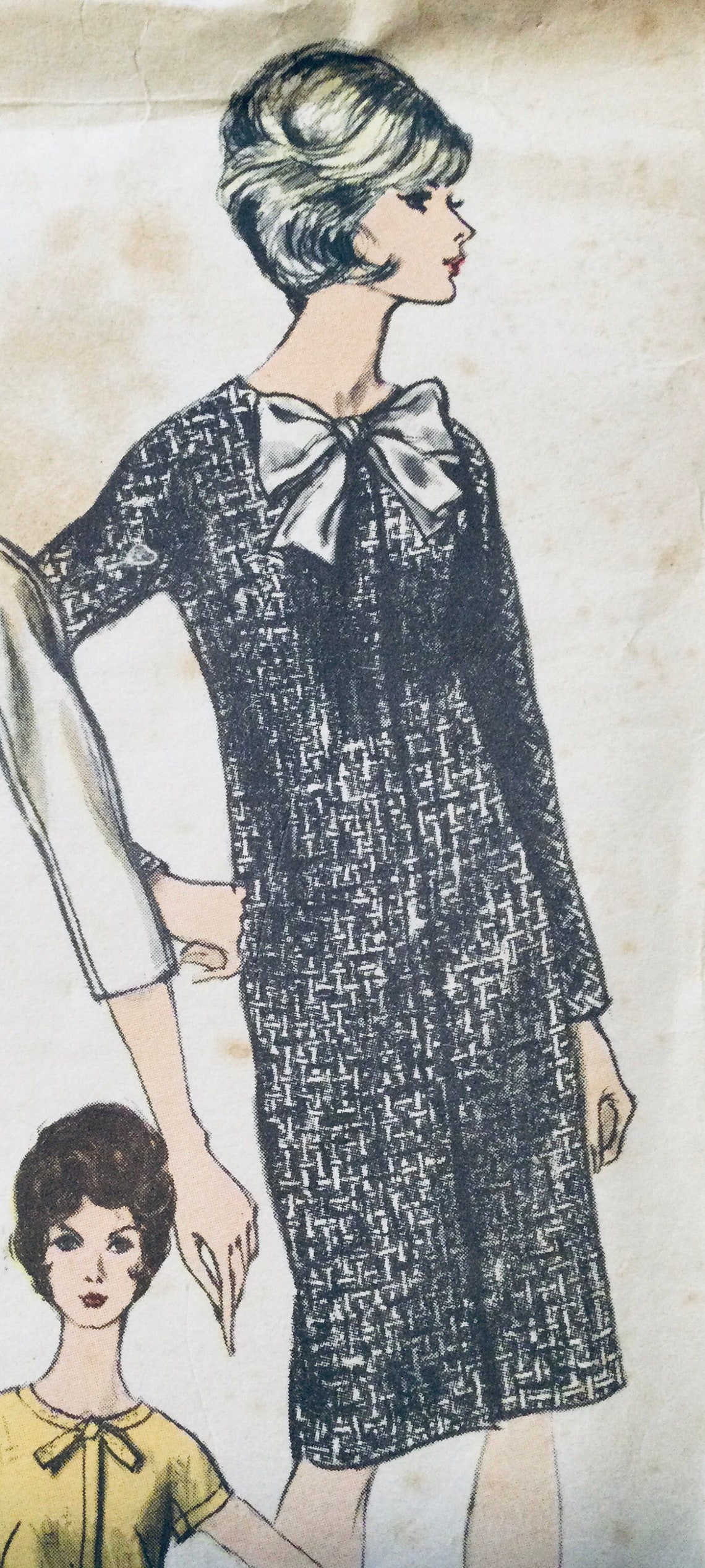 Vogue 6652 Vintage 1960s Sewing Pattern Misses Dress Size 10 Bust 31 ...