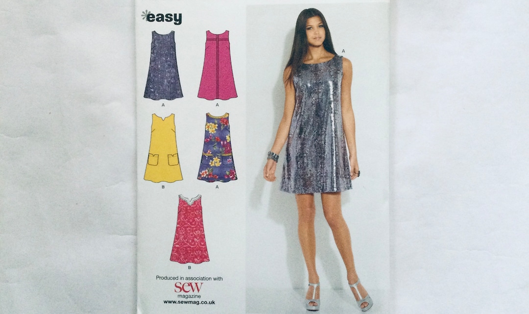 New Look 6125 Easy Sewing Pattern Misses Dress Sizes 10-22 Factory ...