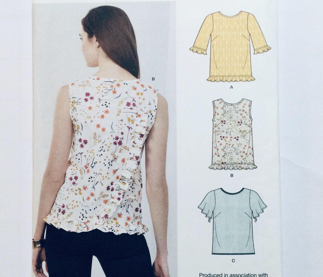 New Look 6622 Sewing Pattern Misses Tops With Variations Including Wrap ...
