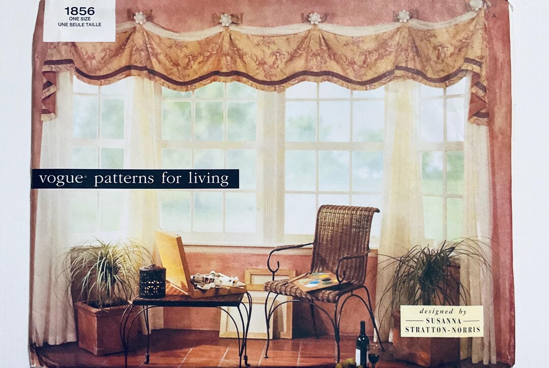 Vogue 1856 Vintage 1996 Sewing Patterns for Living Window Treatments ...