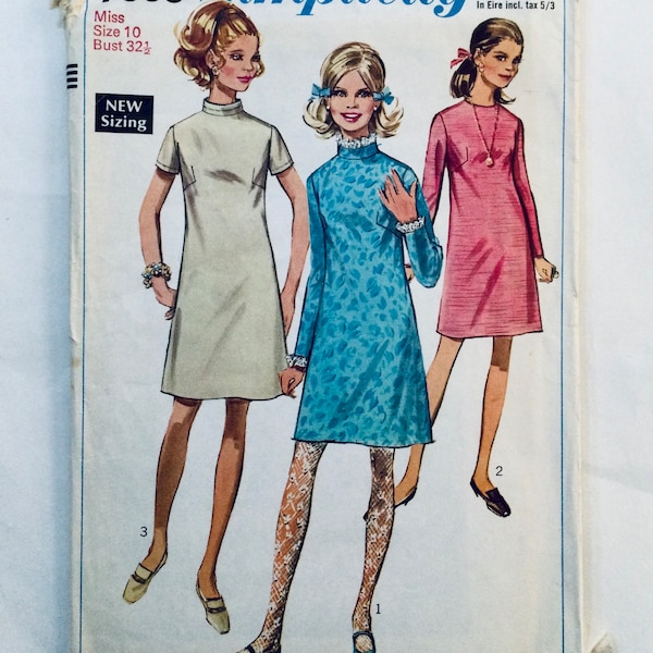 1968 Dress Pattern - Etsy