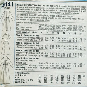 Simplicity 9141 Vintage 1979 Sewing Pattern Dress in Two Lengths Size ...