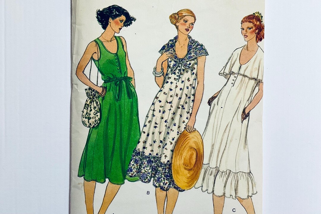 Vogue 7080 Vintage 1979 Sewing Pattern Misses' Dress to Fit Size 14 92 ...