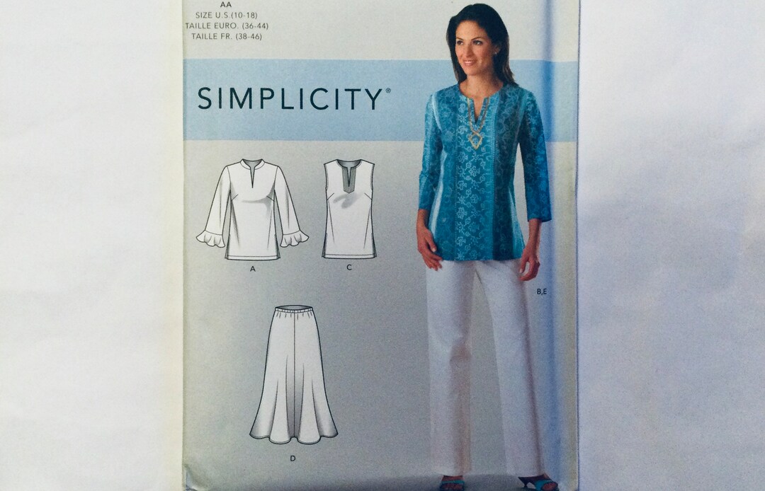 Simplicity 9130 Sewing Pattern Easy to Sew Misses' Skirt, Pants, Tunic ...
