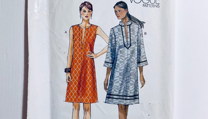 Vogue 8897 Very Easy Sewing Pattern Misses' Loose-fitting Dress to Fit ...
