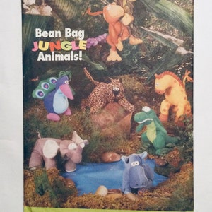 Butterick 5663 Vintage 1998 Sewing Pattern for Soft Bean Bag Jungle ...