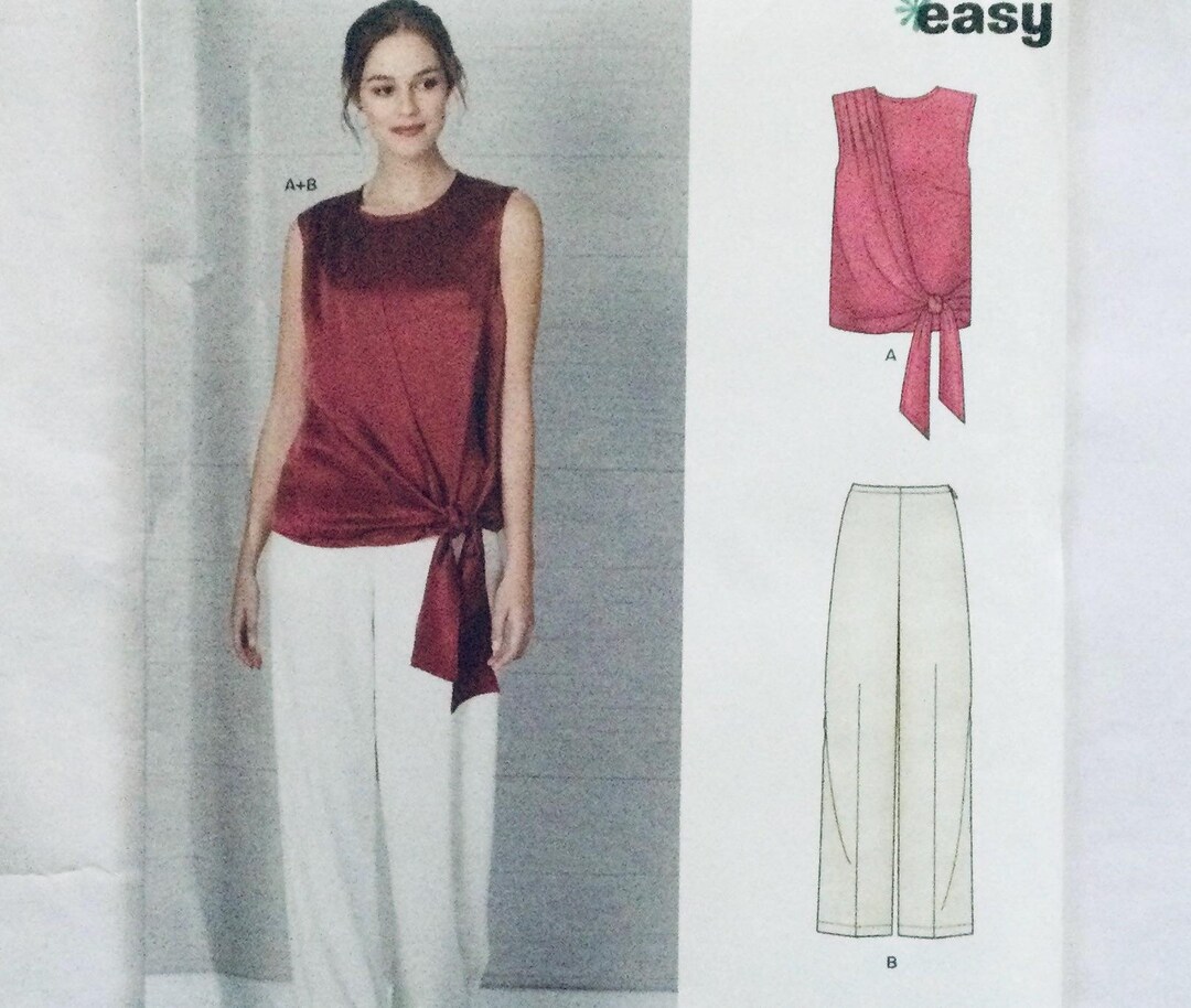 New Look 6662 Easy Sewing Pattern for Wide Legged Pants and Sleeveless ...