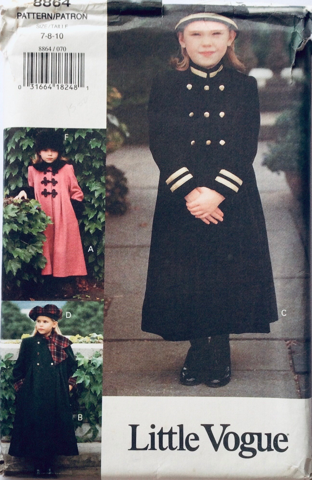 Vogue 8864 Little Vogue Sewing Pattern for - Etsy