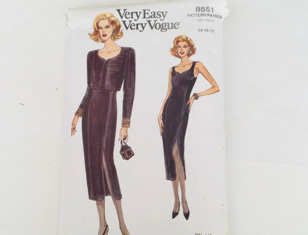 Vogue 8551 Vintage 1992 Sewing Pattern Very Easy Misses' - Etsy